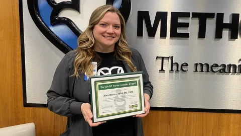 Alex Moore honored with The DAISY Nurse Leader Award | Methodist Health ...